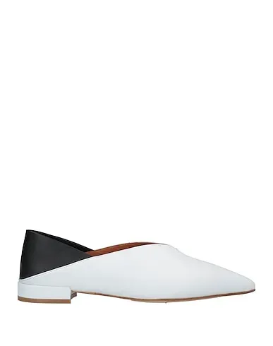 White Leather Ballet flats undefined | Styletyx