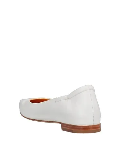 White Leather Ballet flats undefined | Styletyx